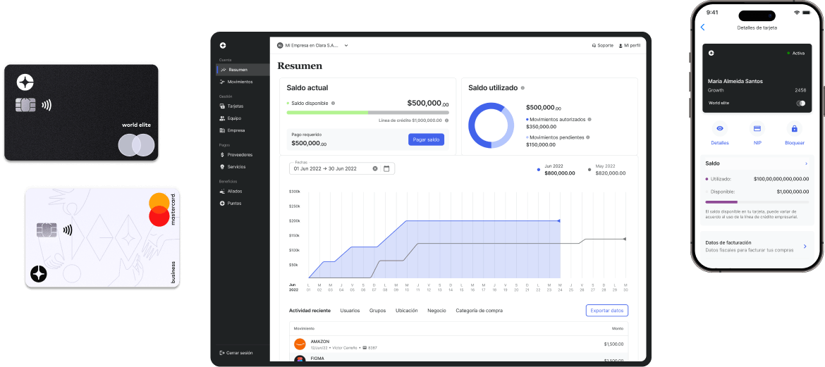 Tarjeta de Crédito Empresarial y Plataforma de Gestión de Gastos | Clara